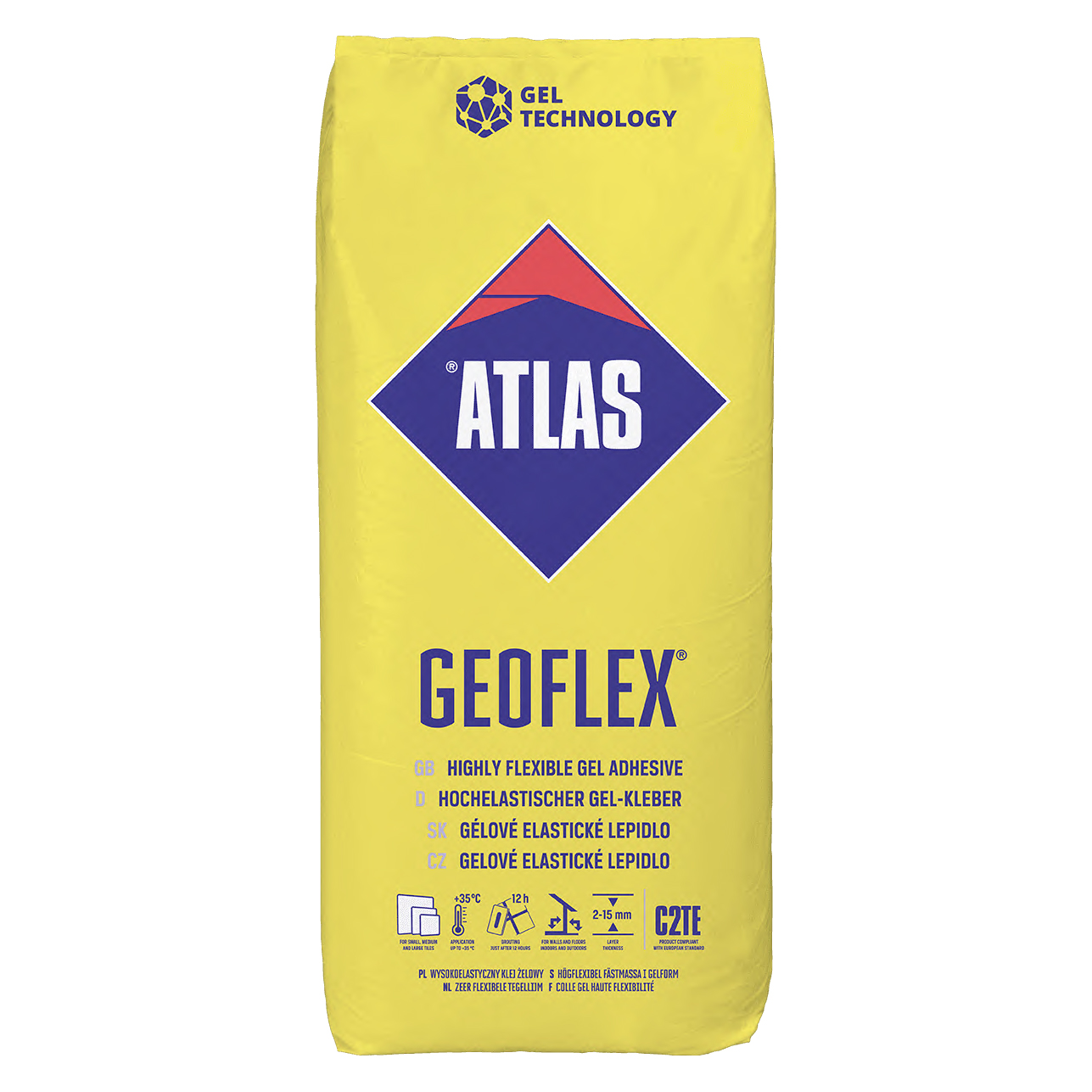 Atlas Geoflex Grå Fix 25kg till bra pris hos Badshop.se