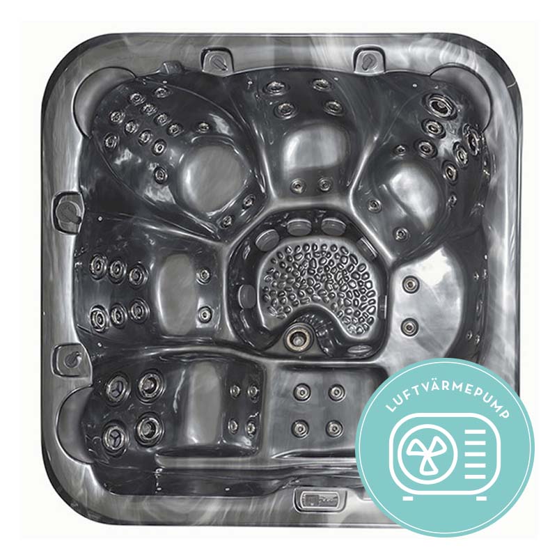 Spabad Swebad Bärnsten 60 Jets med Värmepump Färg: Pearl Shadow ...