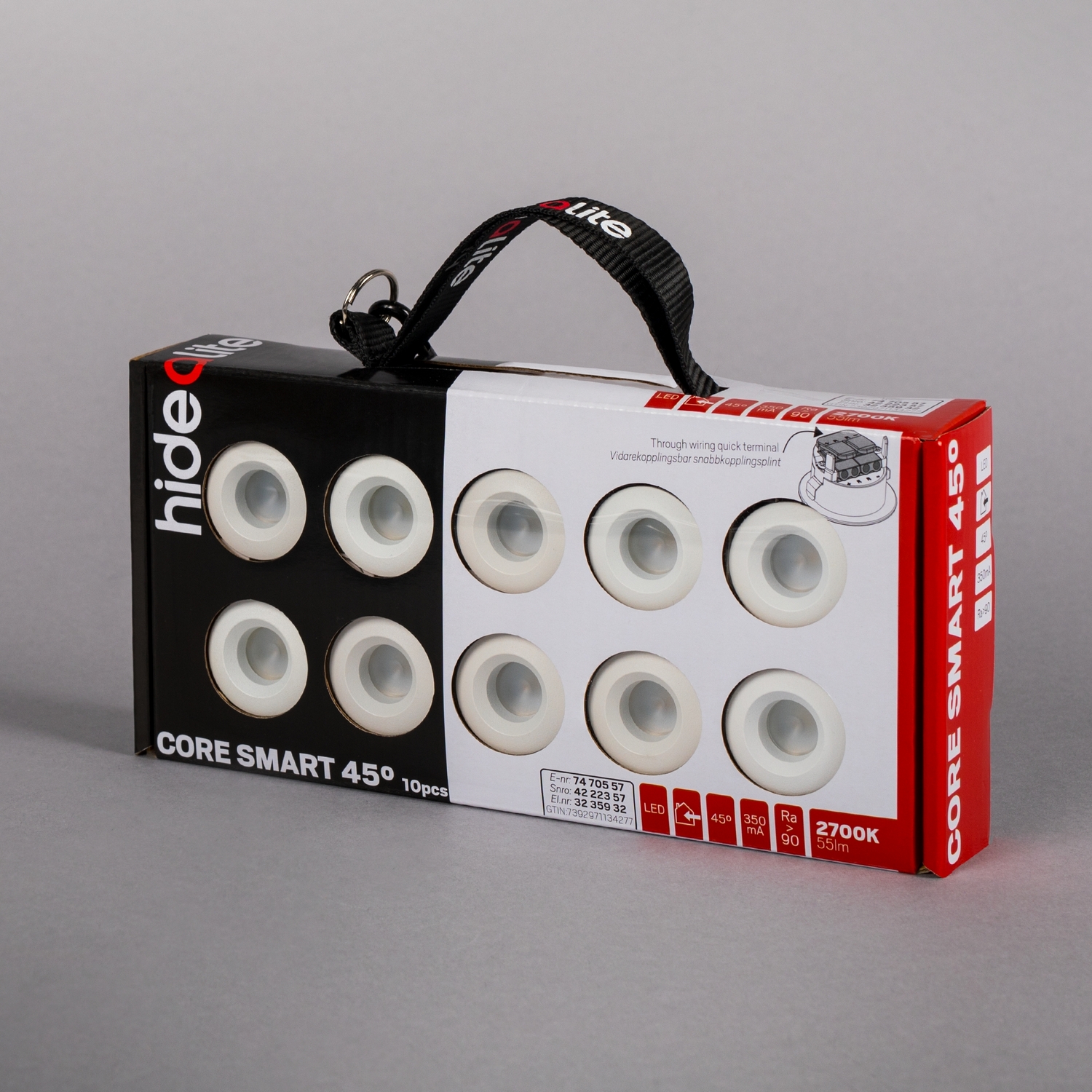 Downlight Hide-a-lite Core Smart 45° 10-pack Vit hos Badshop.se